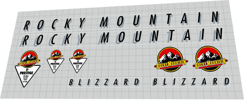 ROCKY MOUNTAIN Blizzard (1989) Frame Decal Set | Bike Decal Replace