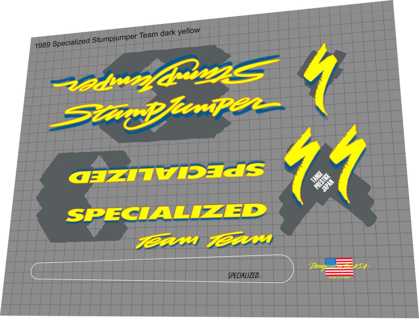 SPECIALIZED Stumpjumper (1989) Team Frame Decal Set – Bike Decal Replace