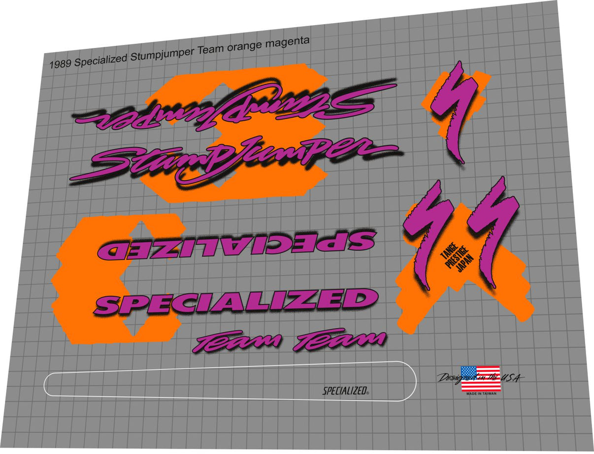 SPECIALIZED Stumpjumper (1989) Team Frame Decal Set – Bike Decal Replace