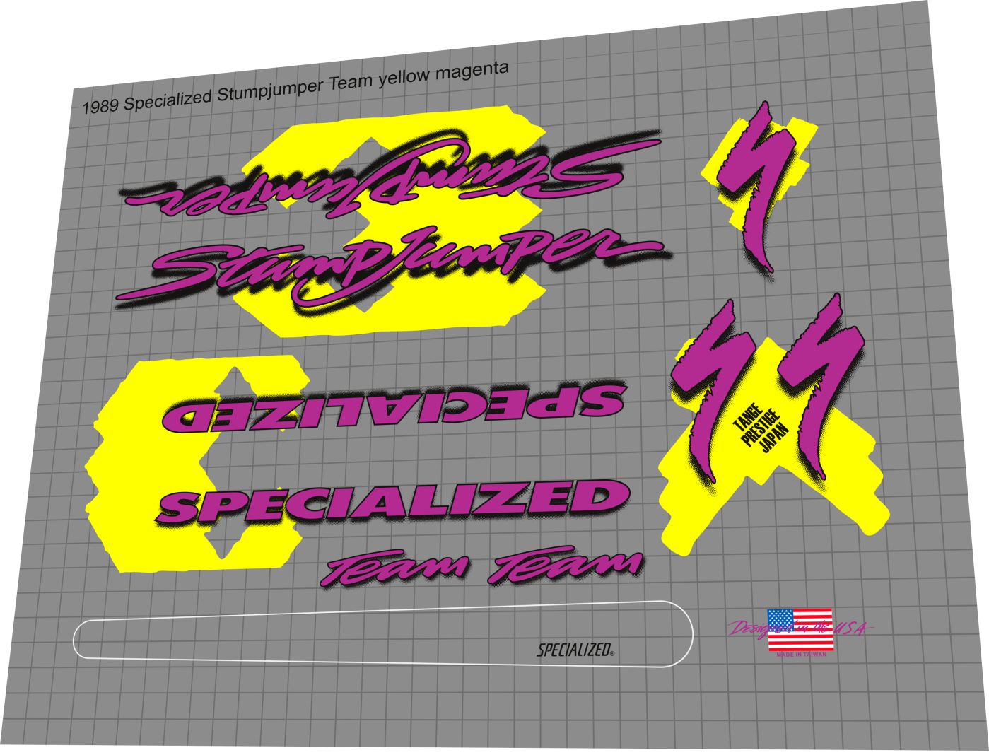 SPECIALIZED Stumpjumper (1989) Team Frame Decal Set – Bike Decal Replace