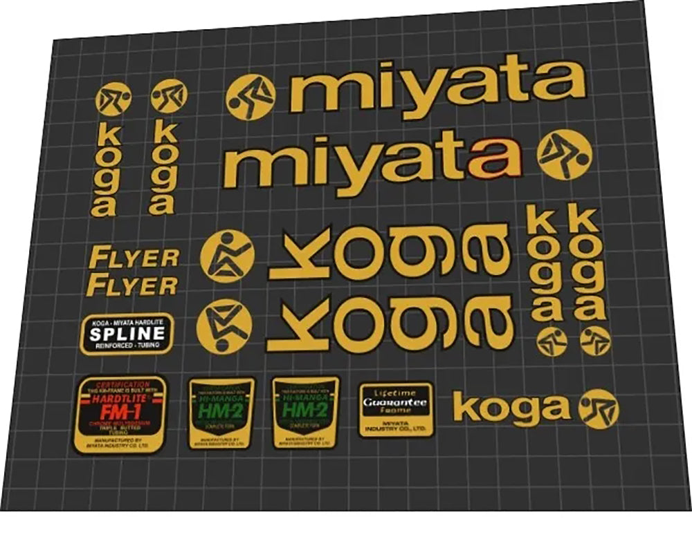 KOGA MIYATA Flyer (1993) Frame Decal Set | Bike Decal Replace