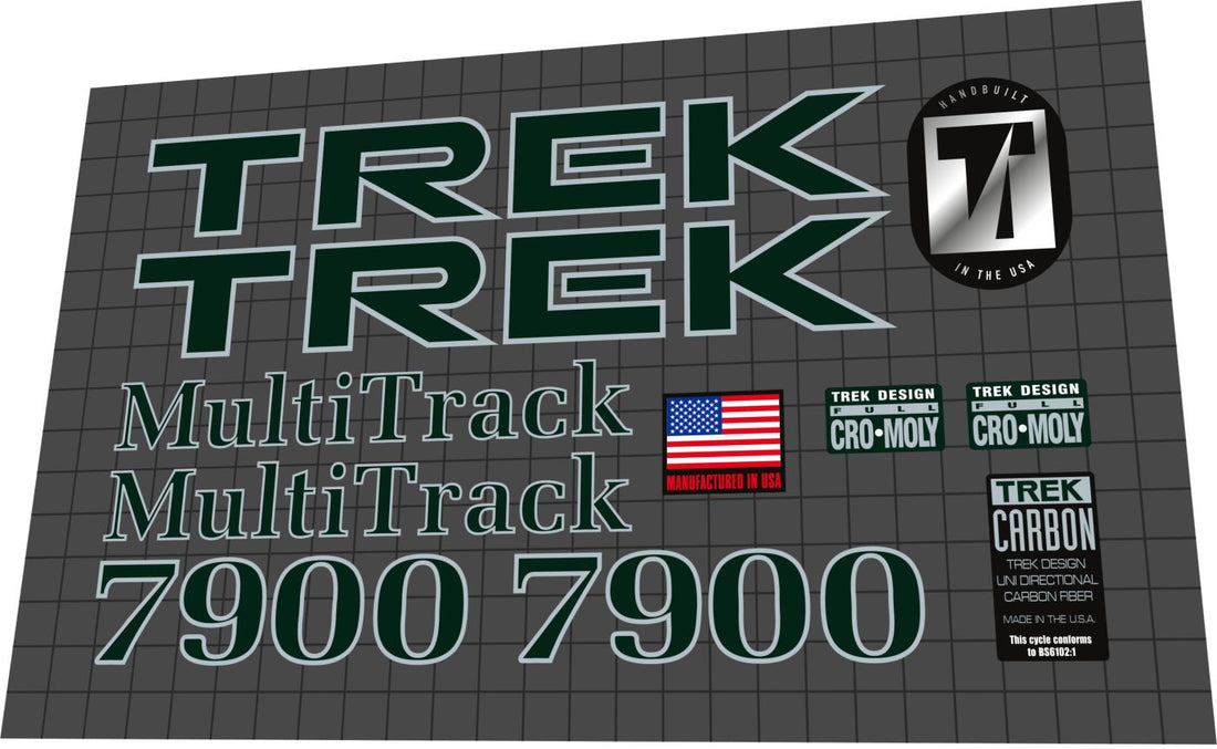 TREK 7900 (1996) MultiTrack Frame Decal Set | Bike Decal Replace