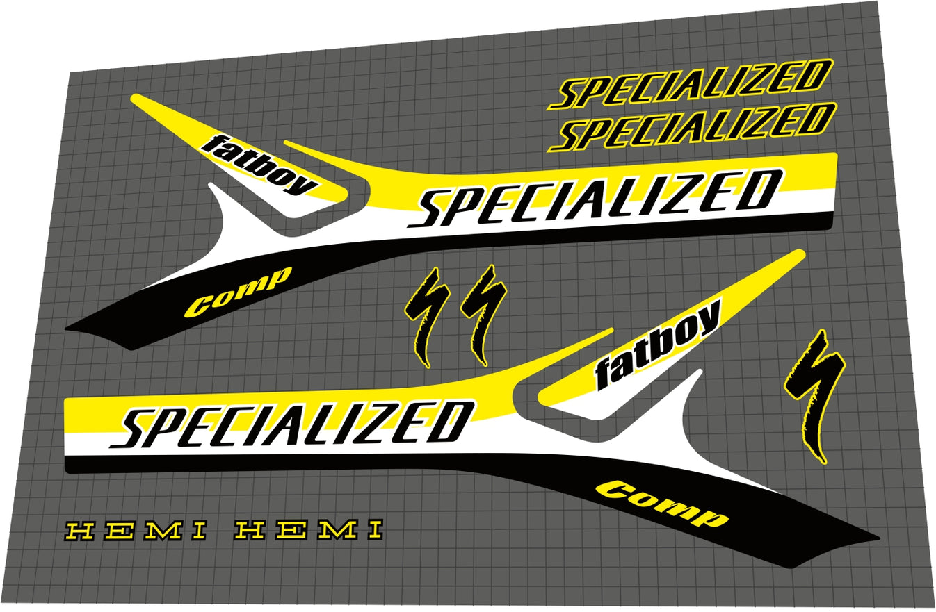 SPECIALIZED Fatboy (1999) Hemi Comp Frame Decal Set – Bike Decal Replace