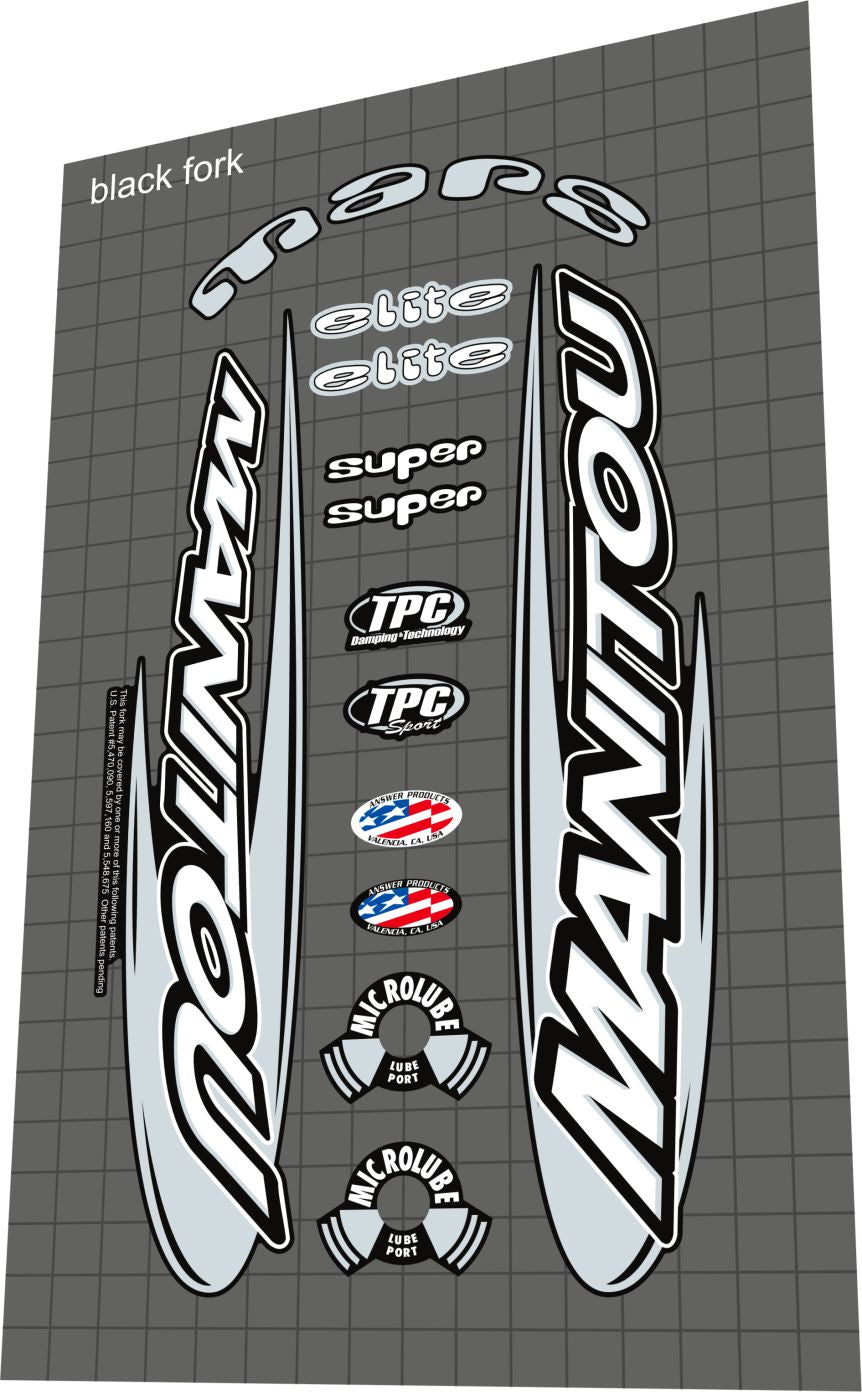 MANITOU Mars (2001) Fork Decal Set | Bike Decal Replace