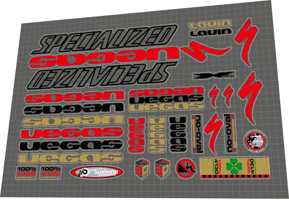 SPECIALIZED Fatboy Vegas TJ Lavin (2002) Frame Decal Set – Bike Decal ...