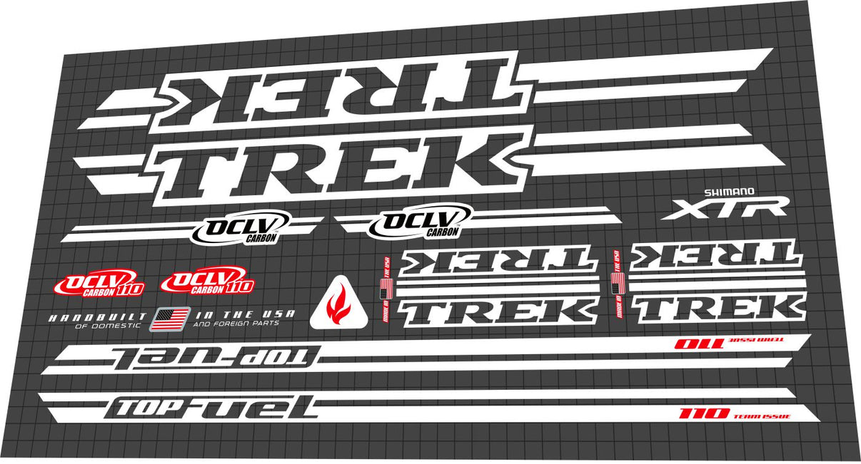 TREK Top Fuel 110 Team Issue (2006) OCLV Frame Decal Set – Bike Decal ...