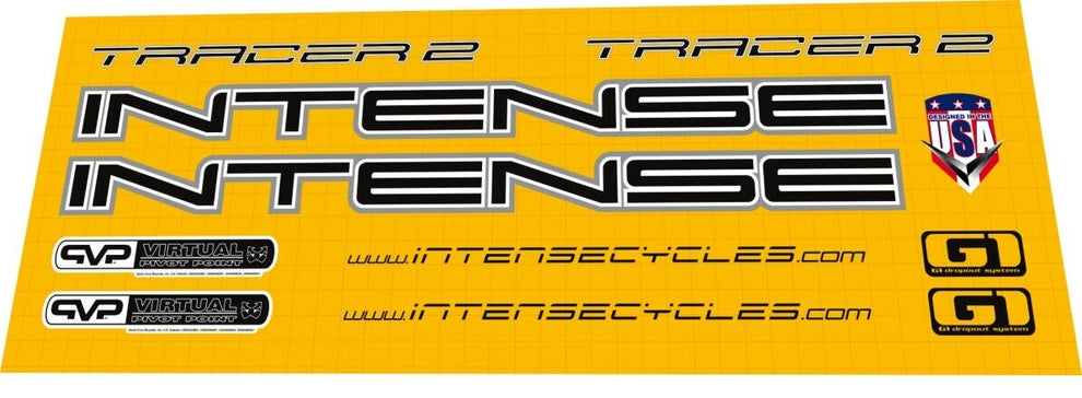 INTENSE Tracer (2012) 2 Frame Decal Set | Bike Decal Replace
