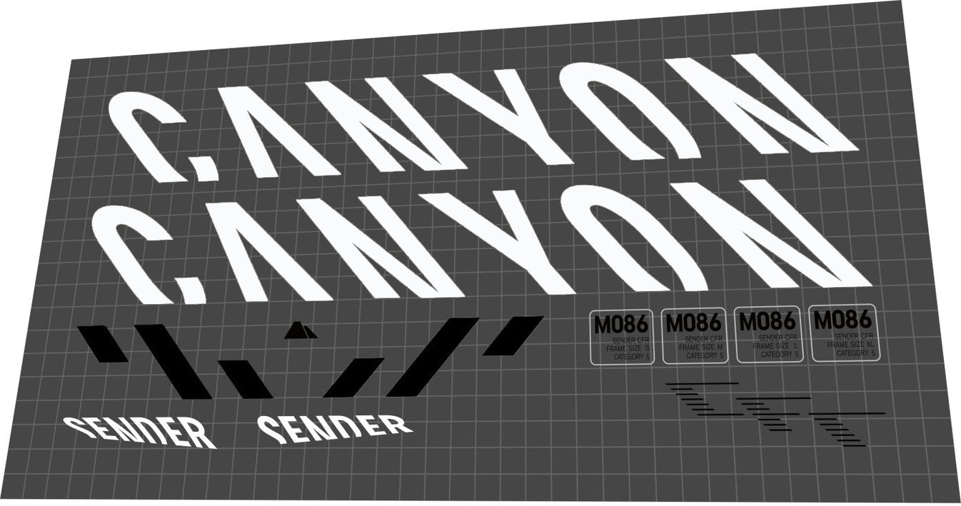 CANYON Sender (2021) CFR Frame Decal Set | Bike Decal Replace