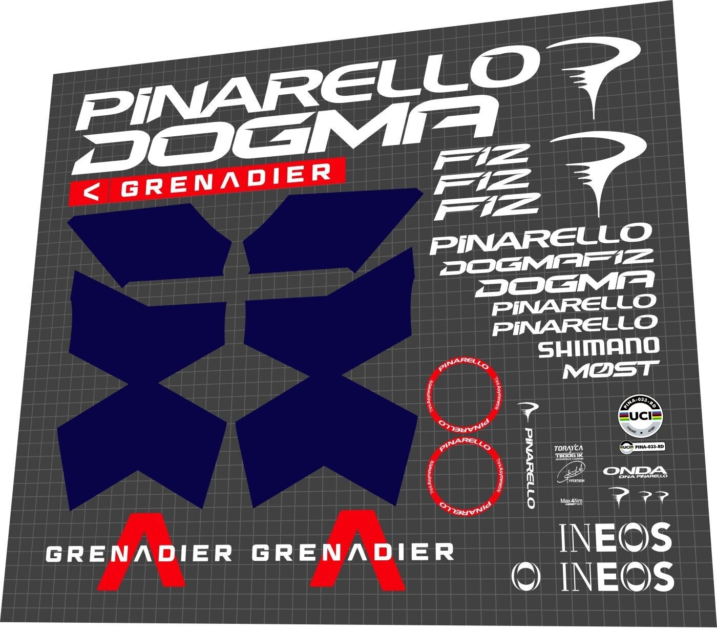PINARELLO Dogma (2021) F12 Grenadier Frame Decal Set