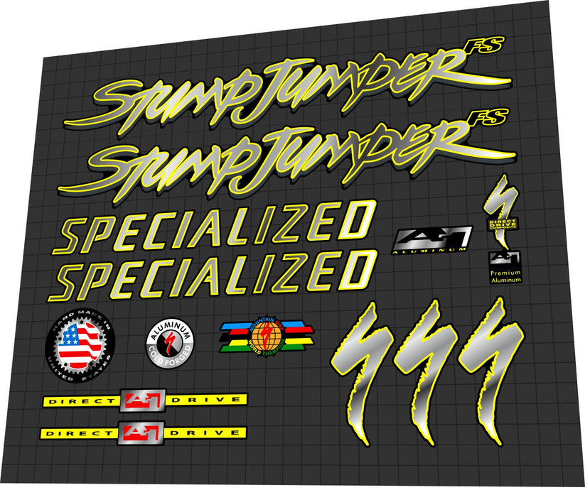 SPECIALIZED Stumpjumper (1996) A1 FS Frame Decal Set – Bike Decal Replace