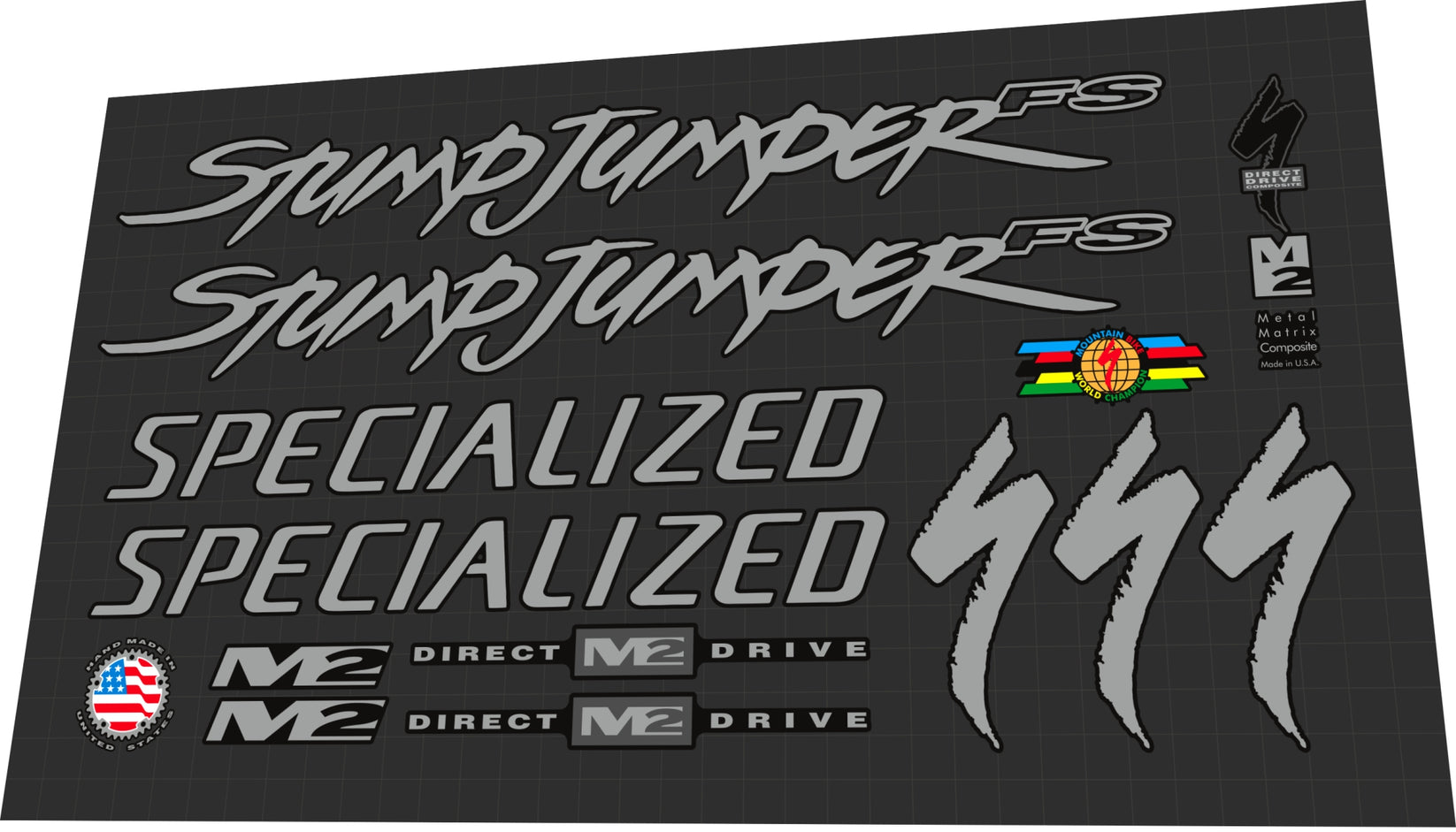 SPECIALIZED Stumpjumper M2 FS (1996) Frame Decal Set – Bike Decal Replace