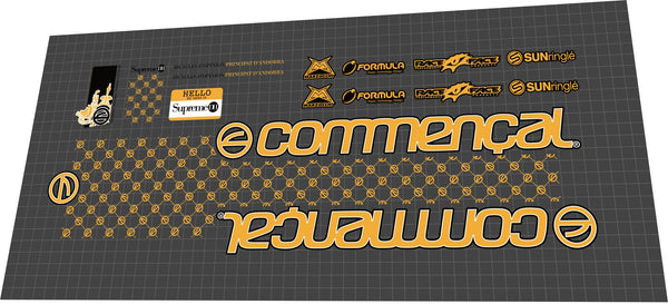 COMMENCAL Supreme (2007) DH V1 Frame Decal Set | Bike Decal Replace