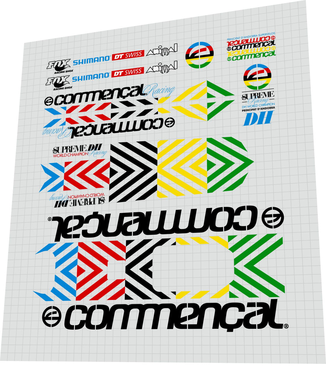 COMMENCAL Supreme (2009) DH WC Frame Decal Set | Bike Decal Replace