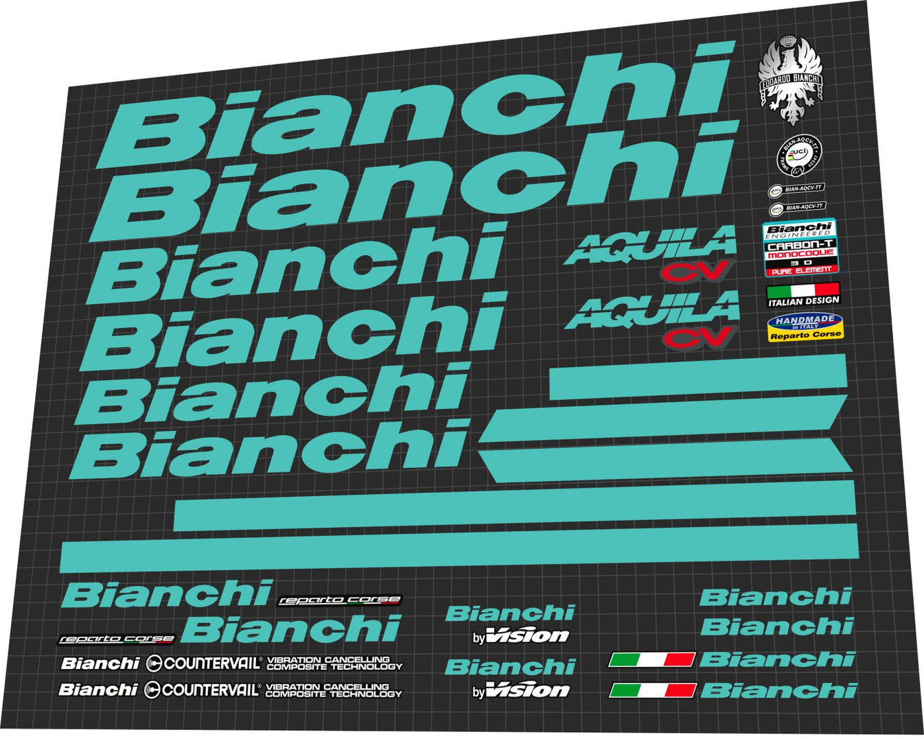BIANCHI Aquila (2016-2017) CV Frame Decal Set