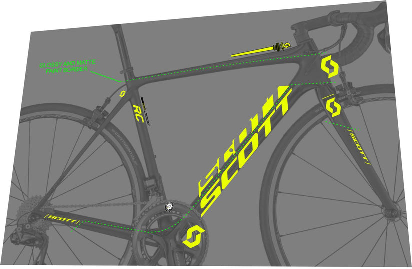 SCOTT Addict RC (2018) Frame Decal Set | Bike Decal Replace