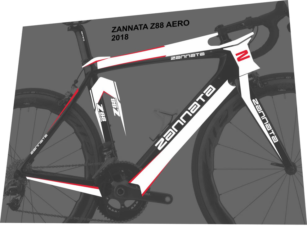 ZANNATA Z88 (2018) Aero Frame Decal Set | Bike Decal Replace
